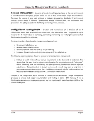 Capacity Management Process Handbook | PDF