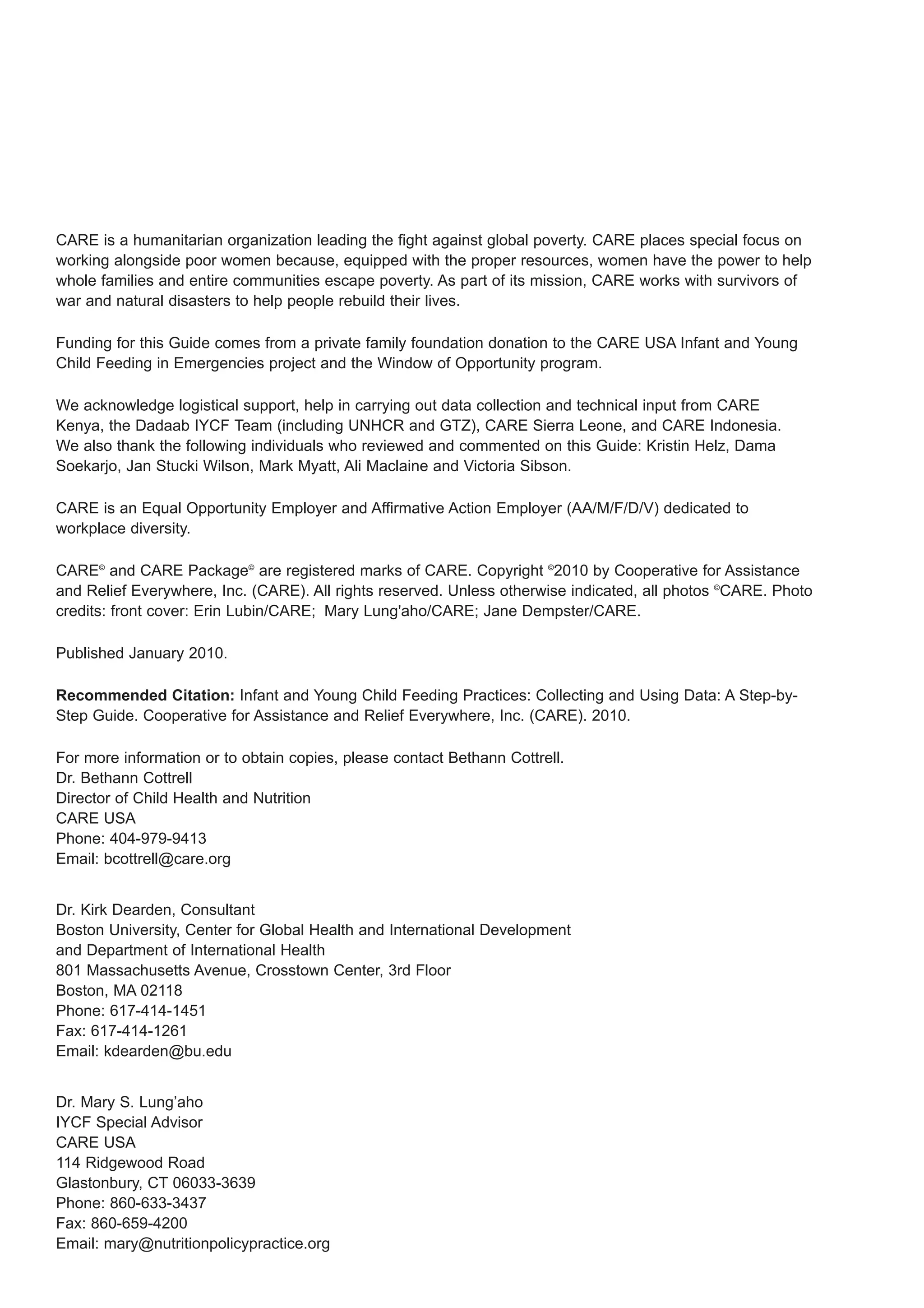 CARE IYCF Program | PDF | Parenting Babies and Toddlers | Parenting