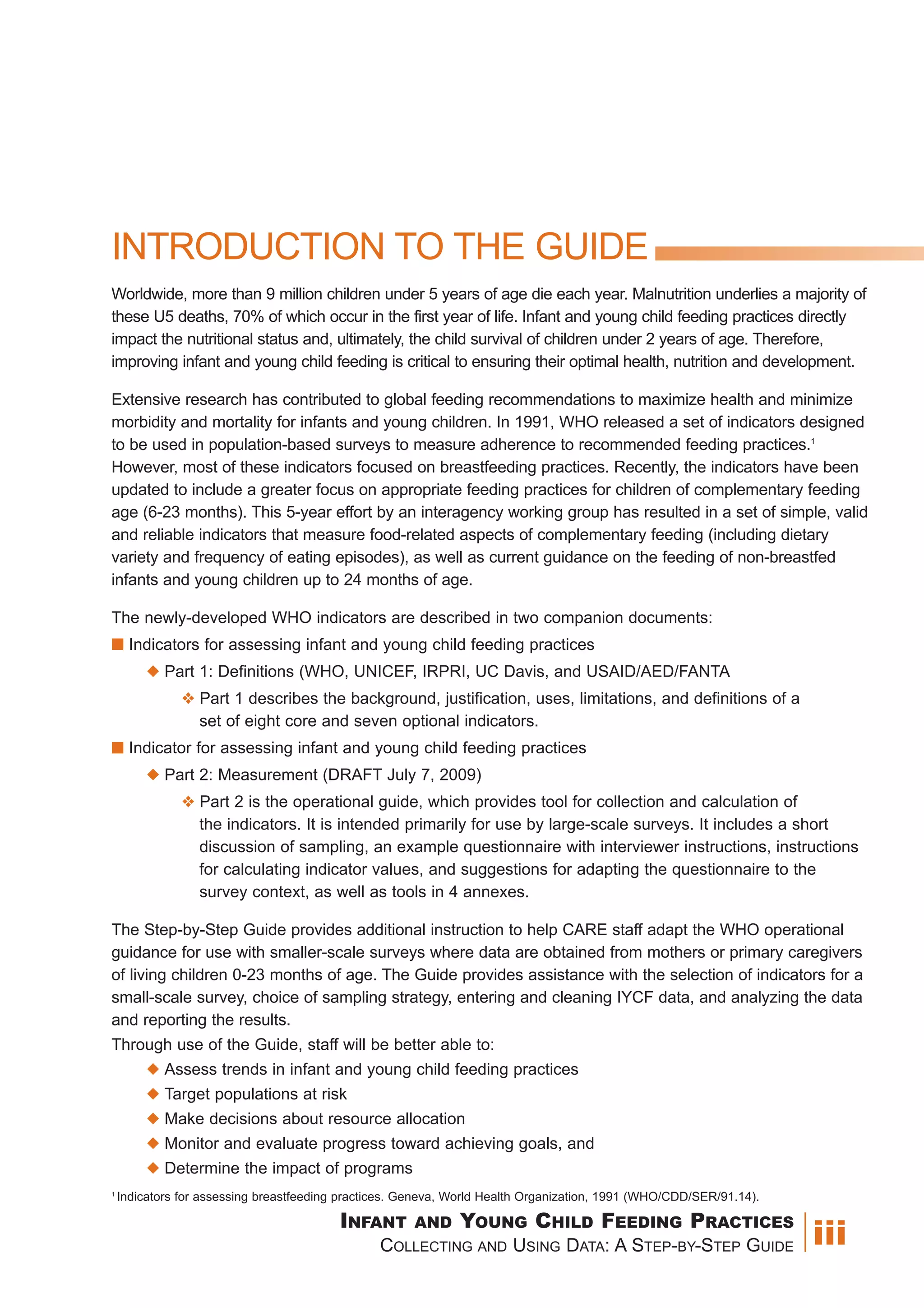 CARE IYCF Program | PDF | Parenting Babies and Toddlers | Parenting