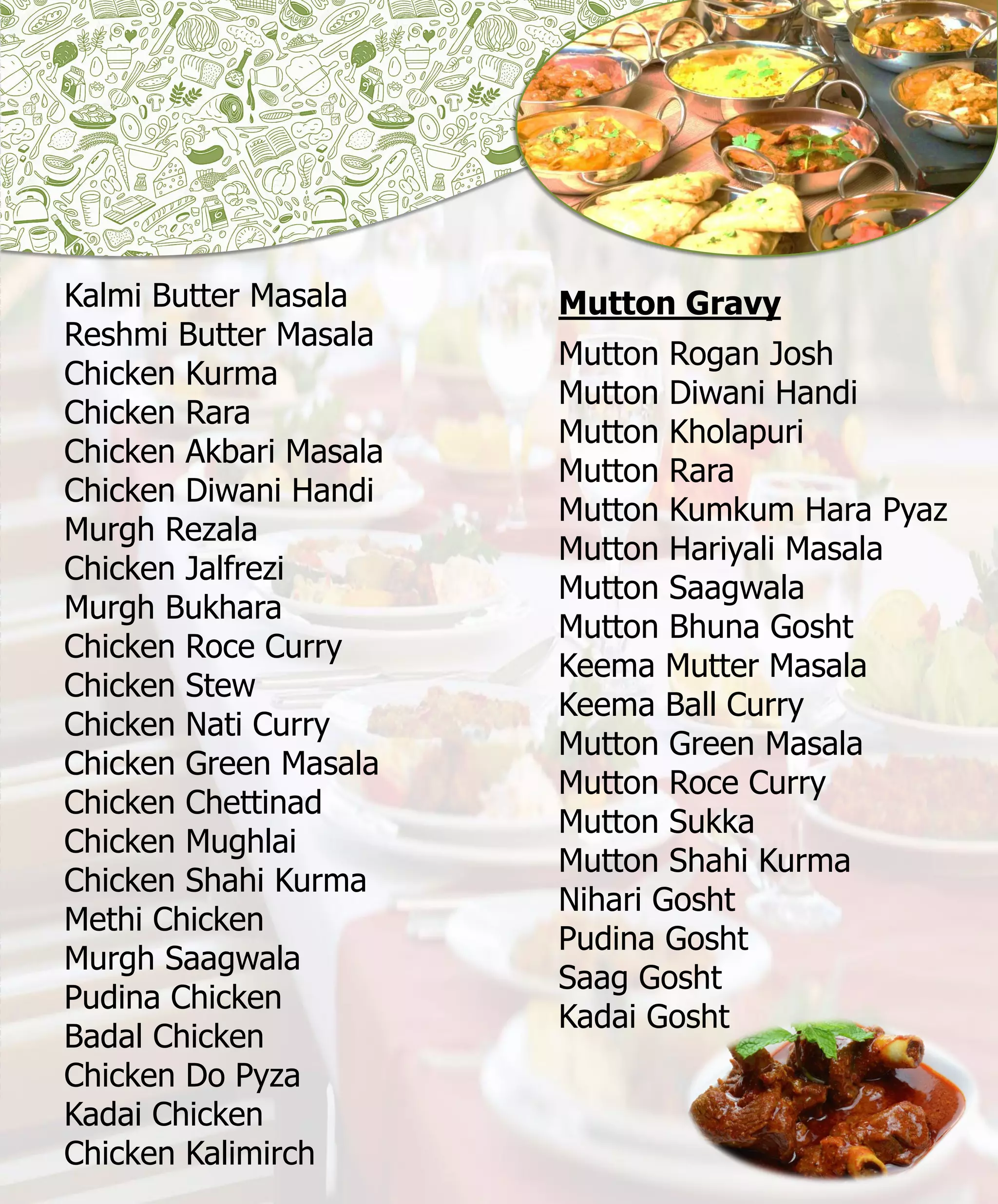Sharon Foods Menu | PDF
