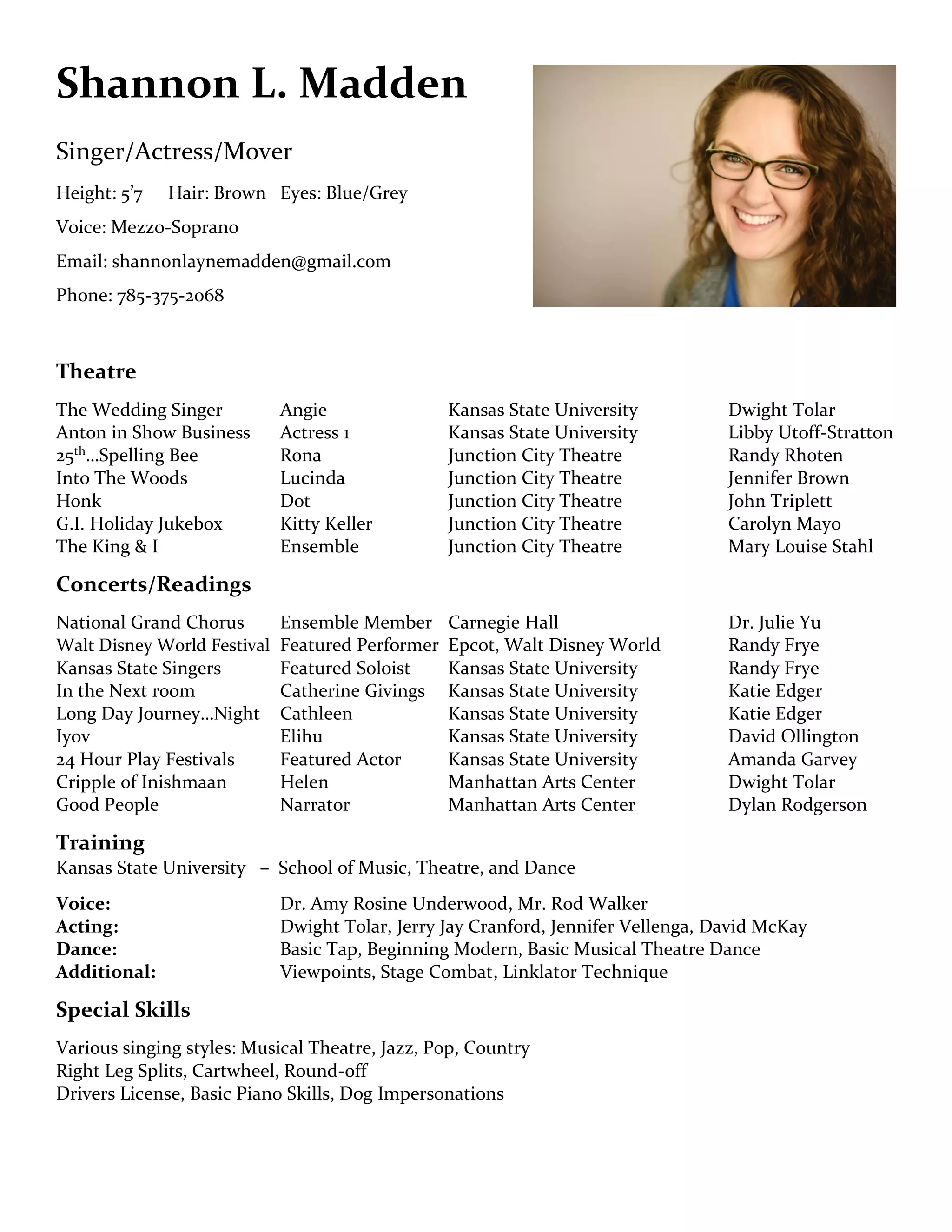 Theatre Performance Resume | PDF