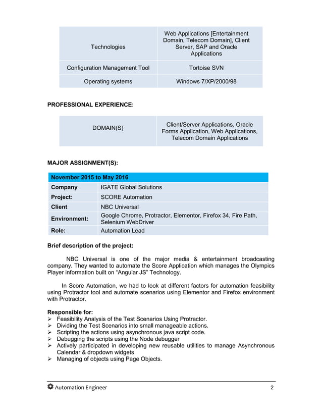 Tahir_Resume_Selenium | PDF
