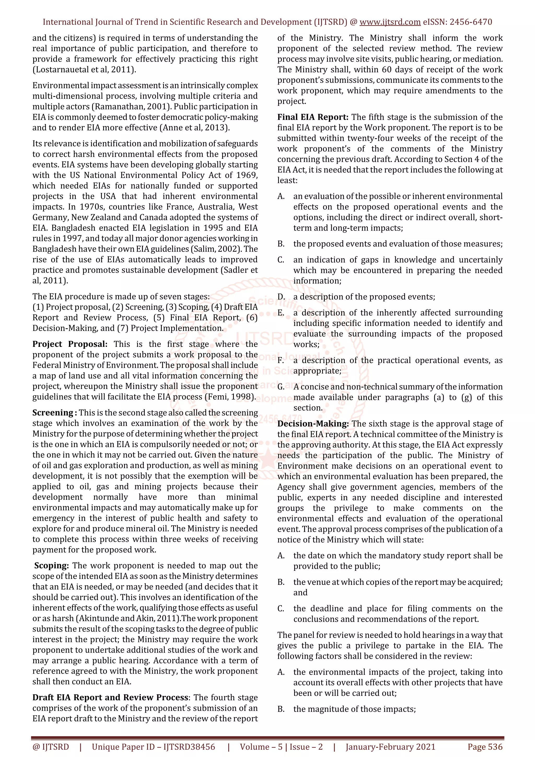 Environmental Impact Evaluation of Mining | PDF