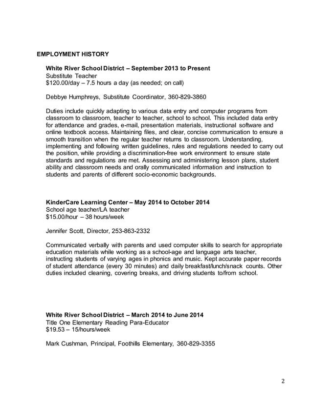 Sharon K Hanson resume 1a | DOCX | Education industry | Industries