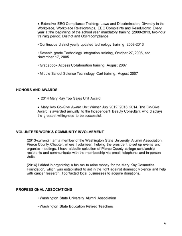 Sharon K Hanson resume 1a | DOCX | Education industry | Industries