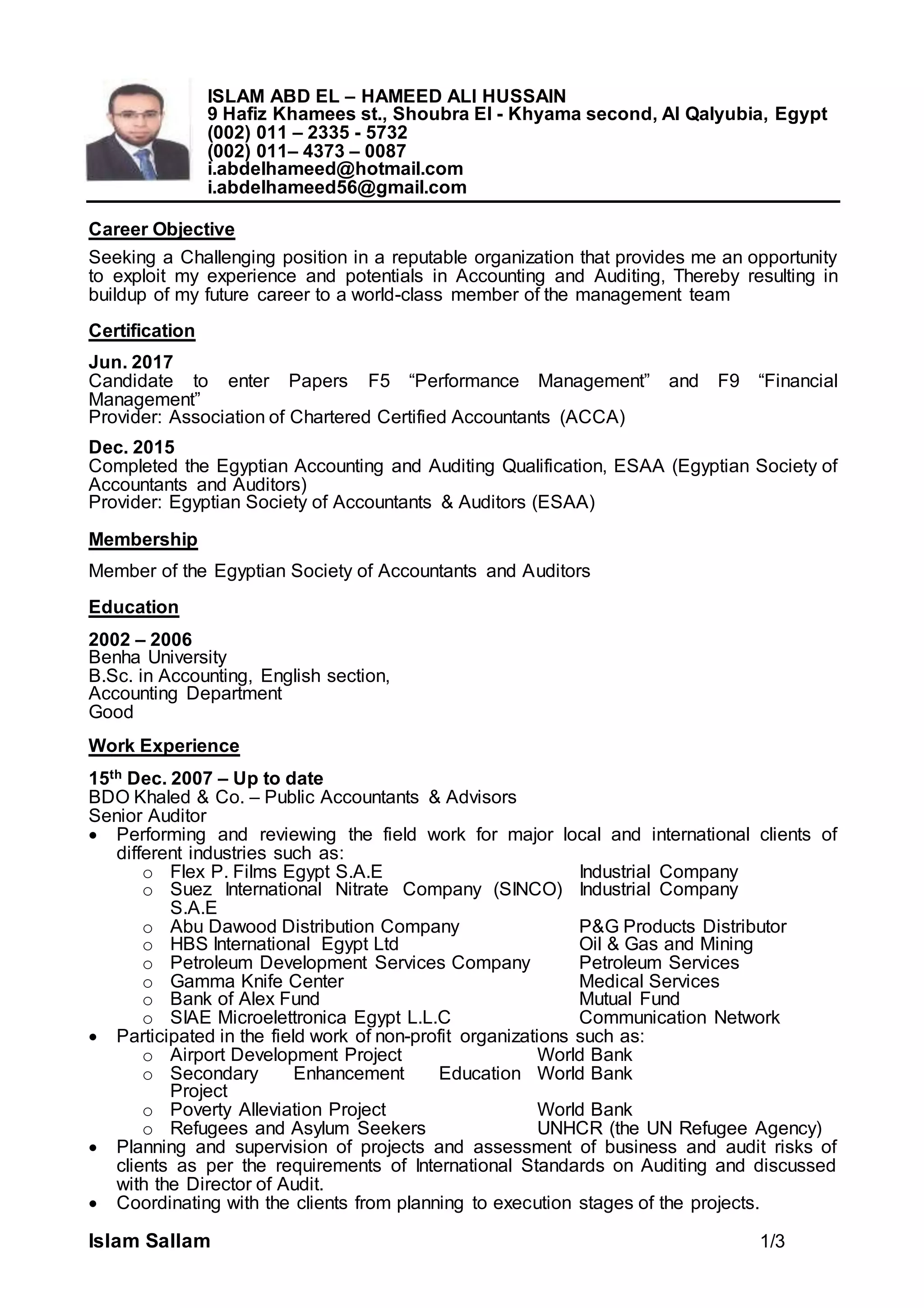 MyCV-IslamA.Sallam - | DOCX