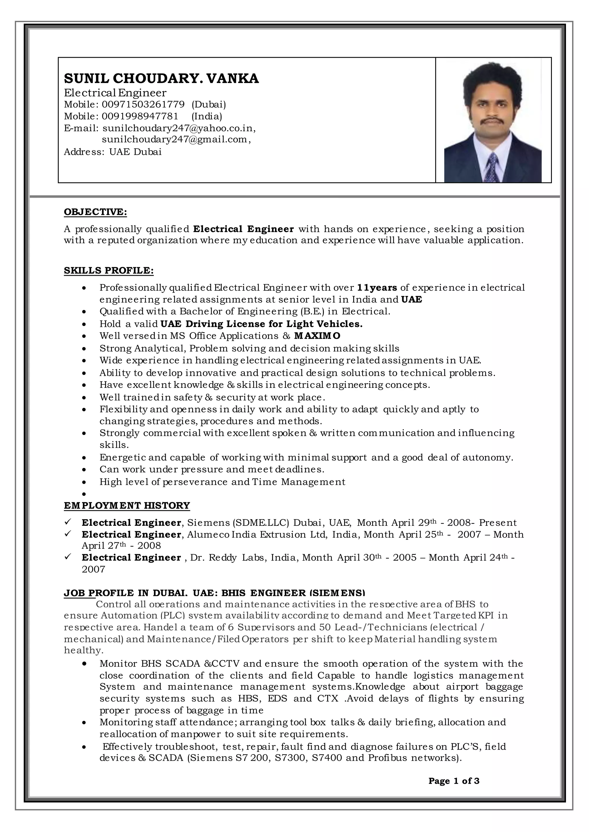 Sunil ,cv | PDF