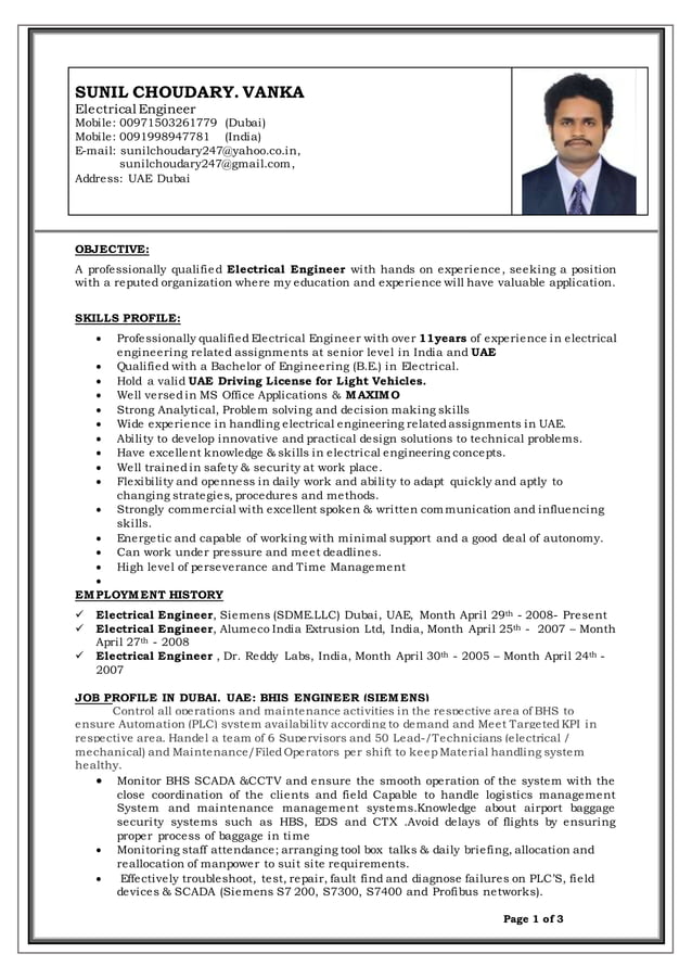 Sunil ,cv | PDF