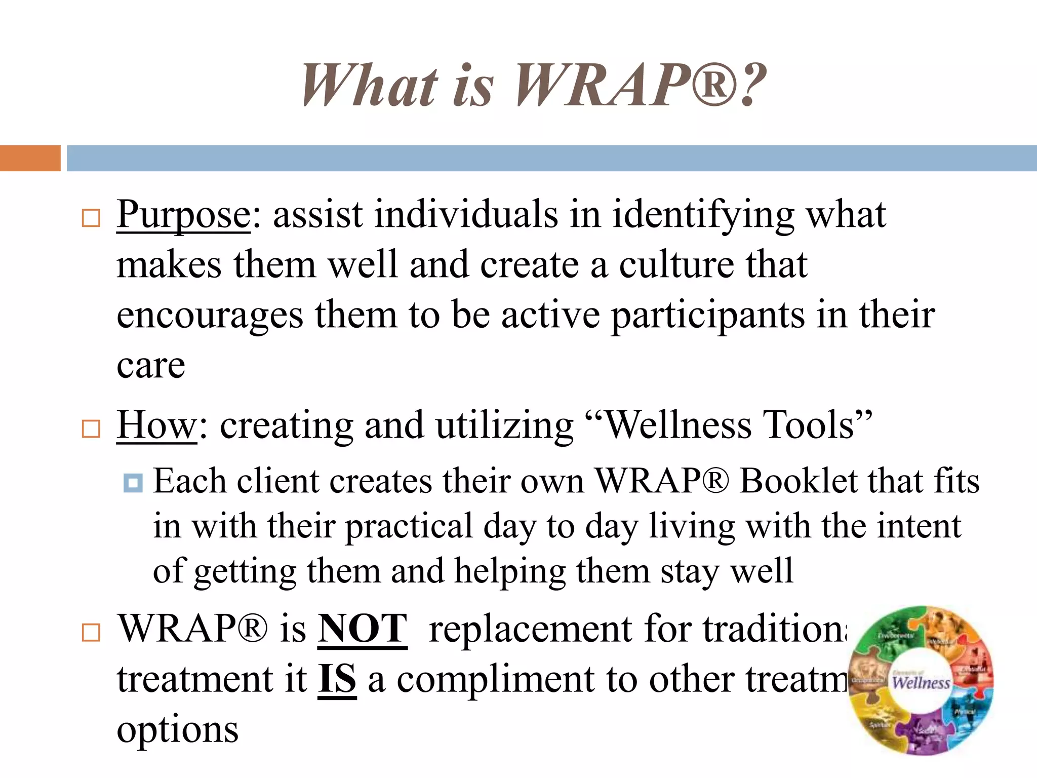 Wellness Recovery Action Plan® | PPTX