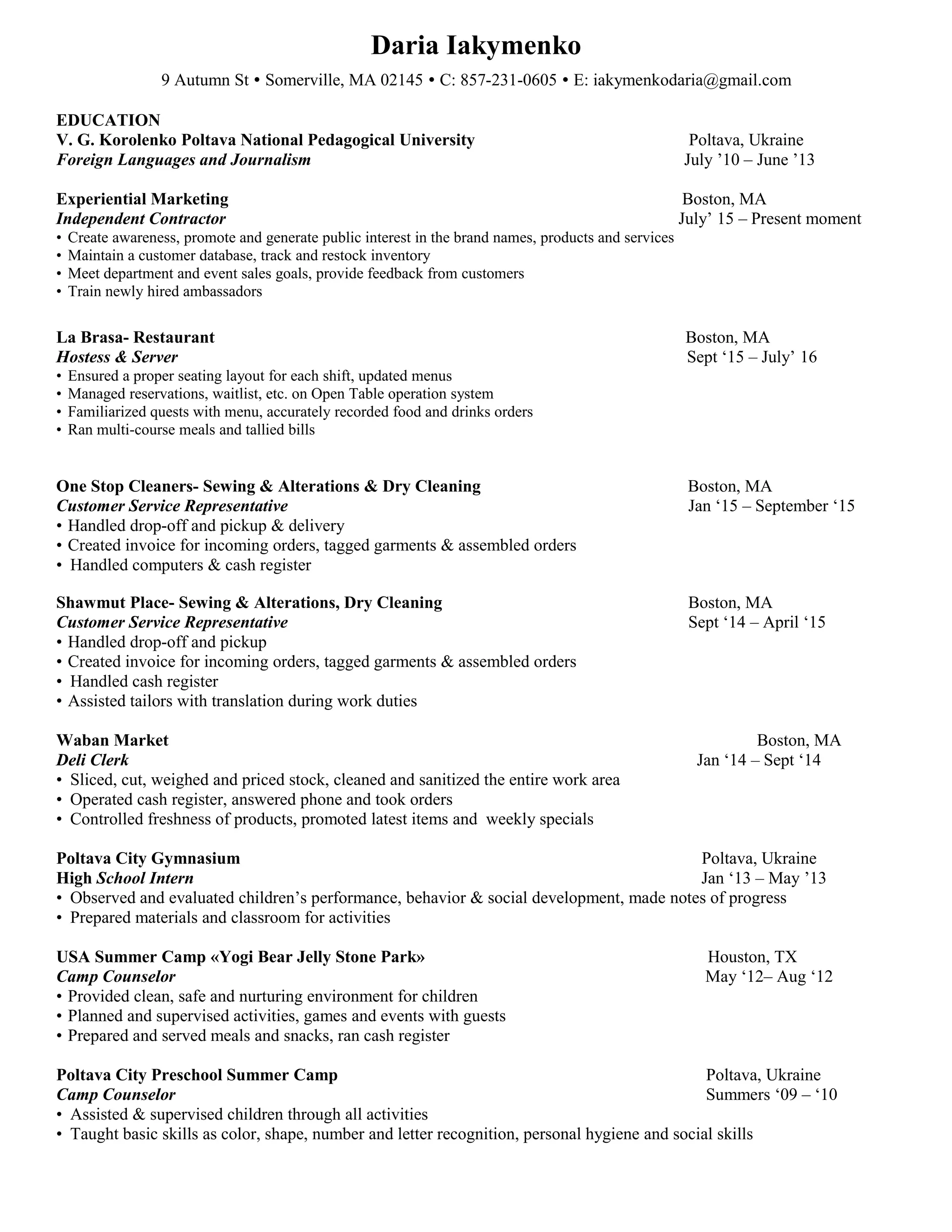 RESUME doc | PDF