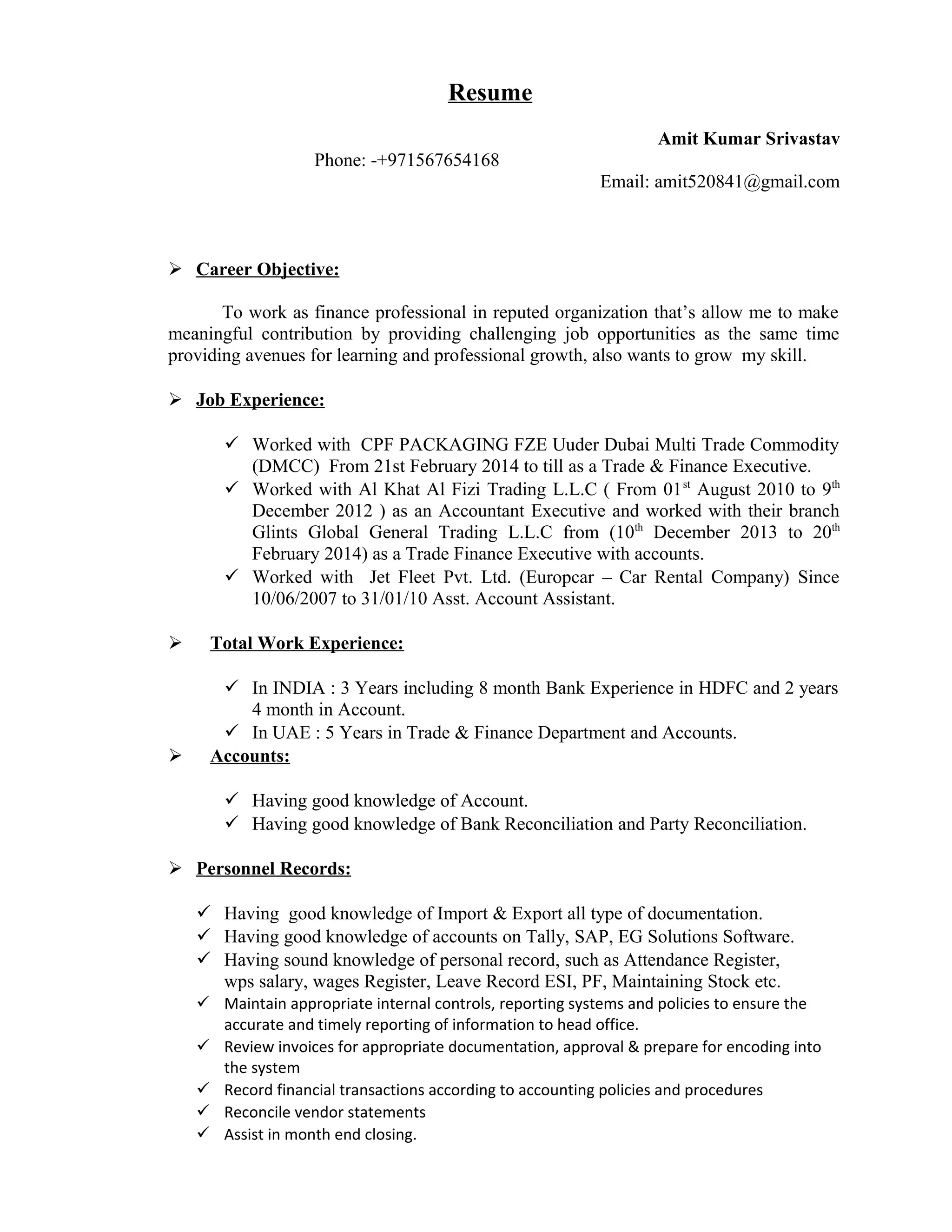 Amit Resume New | DOC