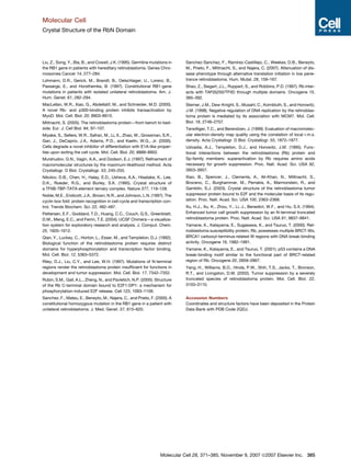 Crystal Structure of the Retinoblastoma Protein | PDF