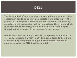 Make-To-Order Supply Chain Management | PPTX
