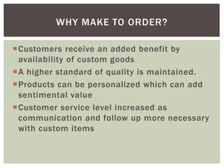 Make-To-Order Supply Chain Management | PPTX