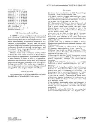 Diametrical Mesh of Tree (D2D-MoT) Architecture: A Novel Routing Solution for NoC | PDF