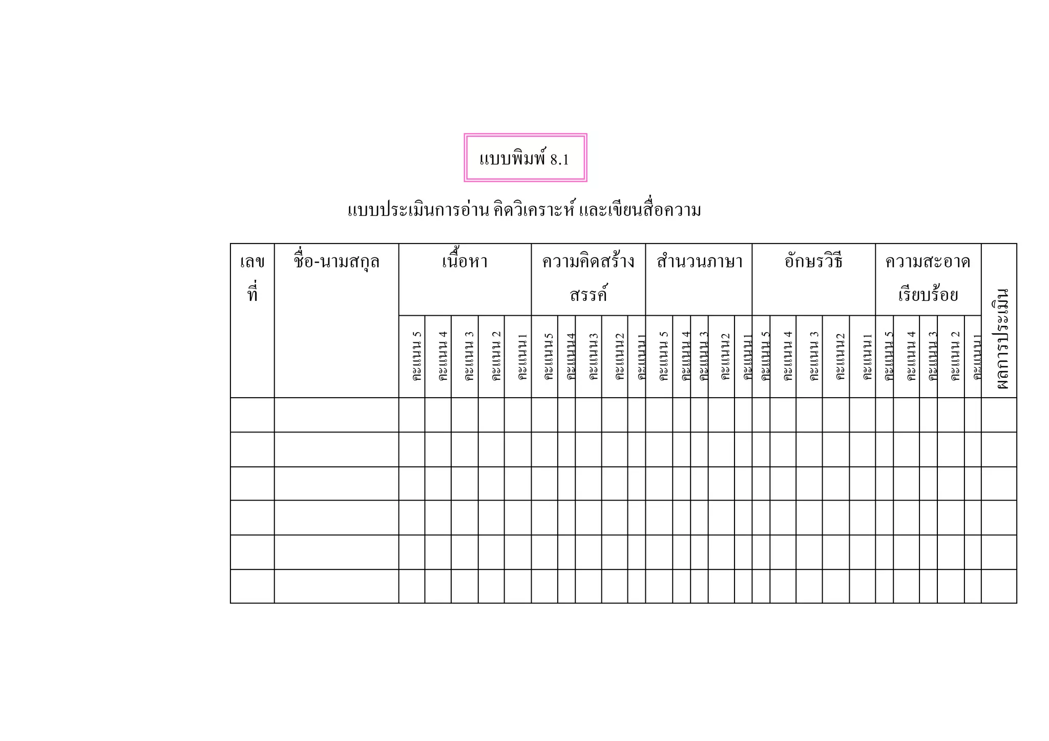 ใบงานที่ 8 แบบพิมพ์ 8 1 Ppt