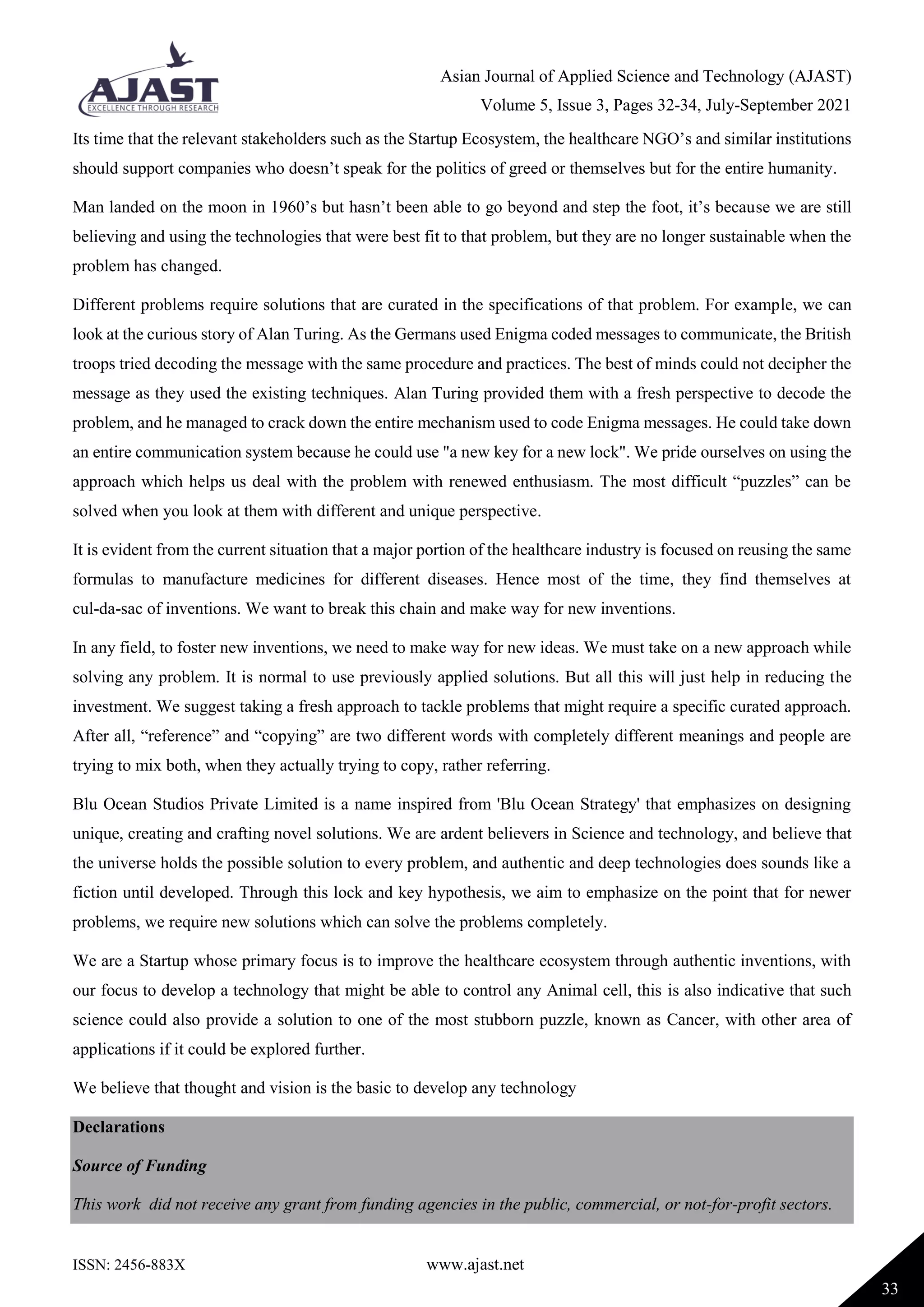 Lock and Key Hypothesis - A New Perspective | PDF