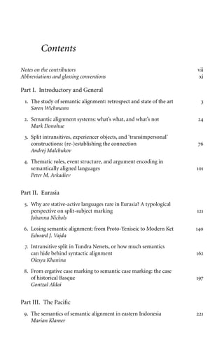 The Typology Of Semantic Alignment Mark Donohue Soren Wichmann | PDF
