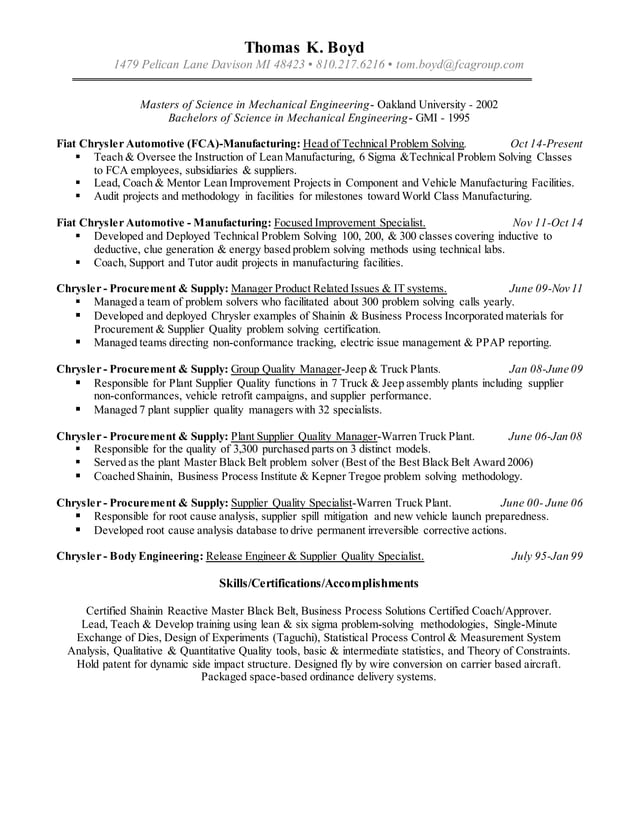 Thomas Boyd-Resume -2016 | PDF