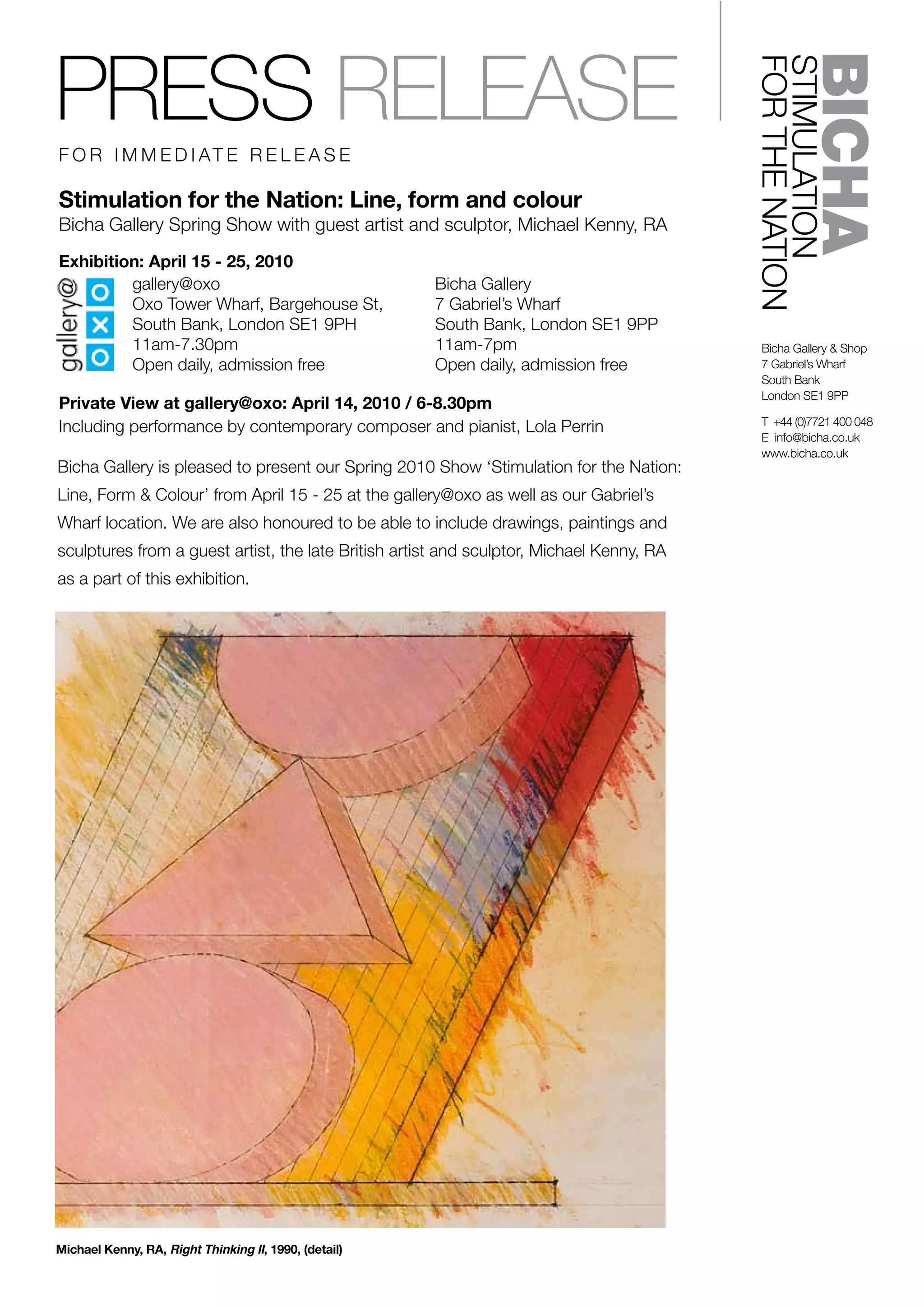 Bicha Spring Show_gallery@oxo_Press Release_FINAL6 | PDF