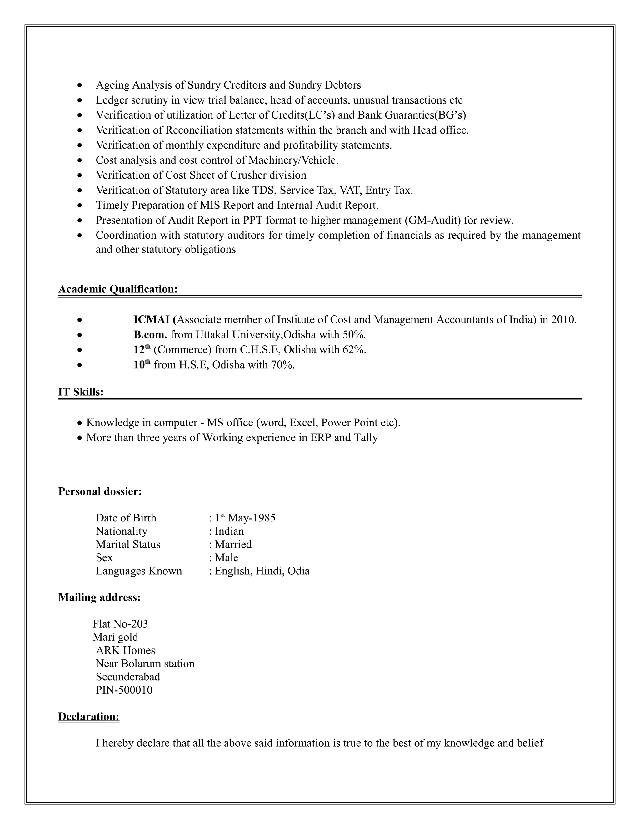 Resume-Prasanna | DOC