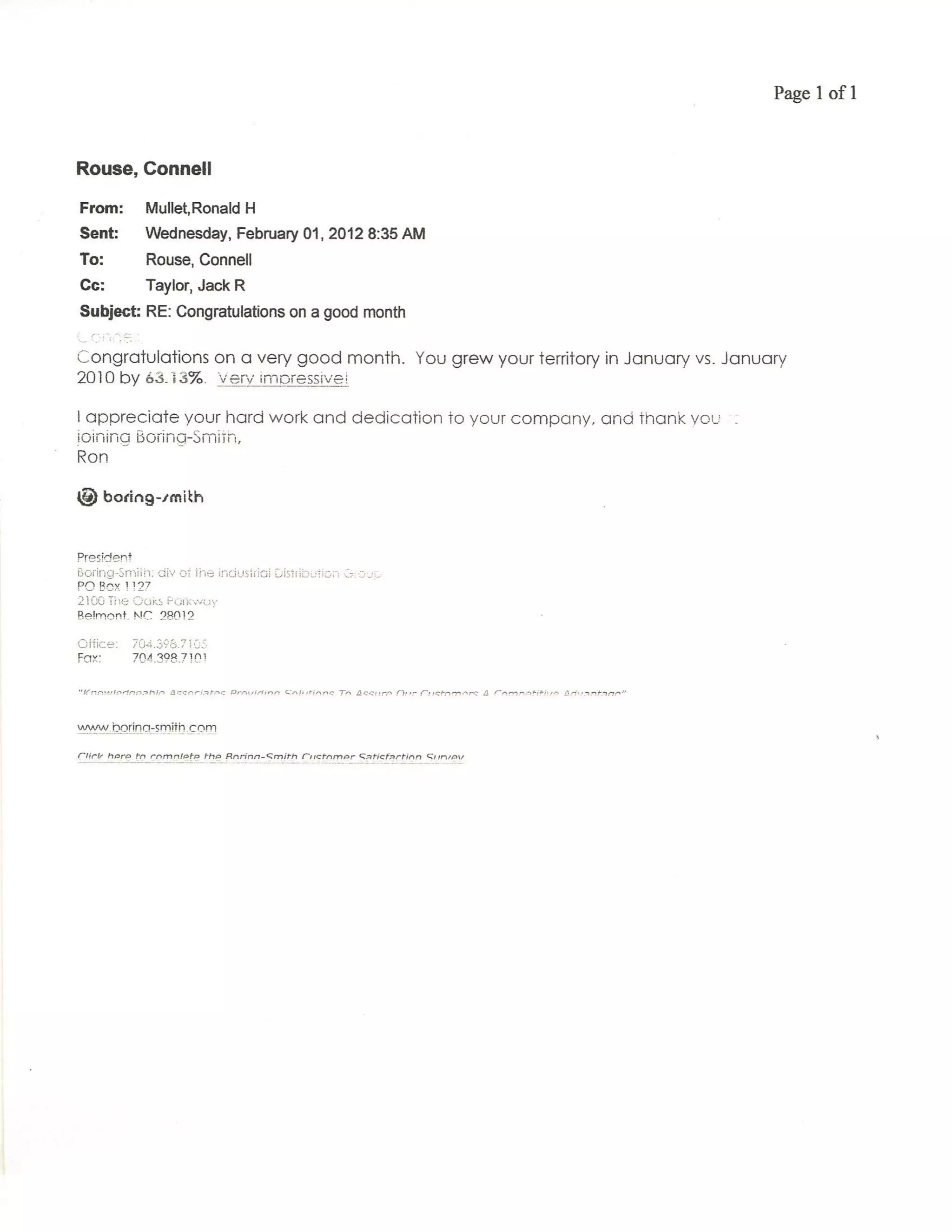 Ron Mullet on 1 year growth | PDF