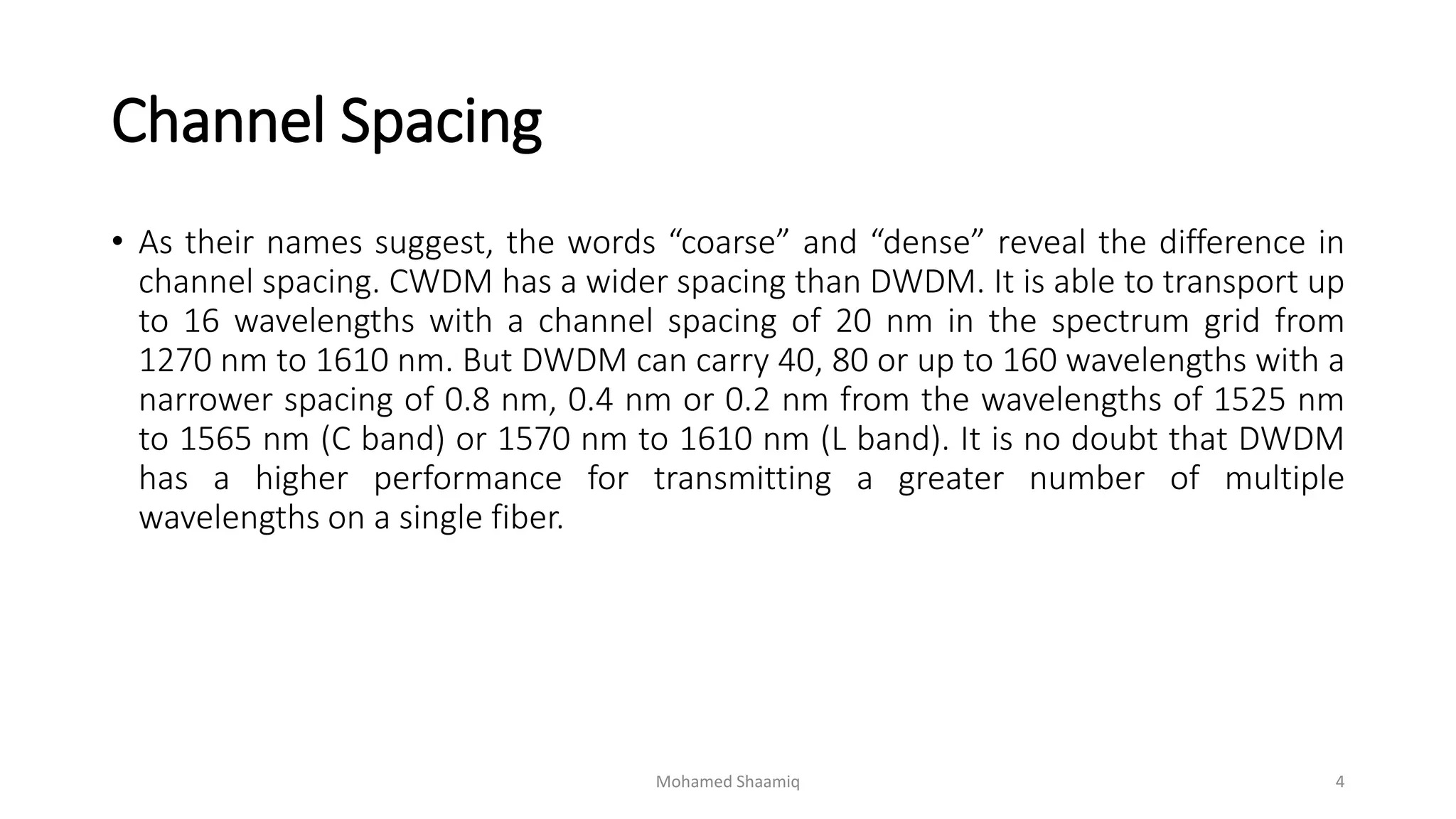 CWDM vs DWDM Technology | PPTX