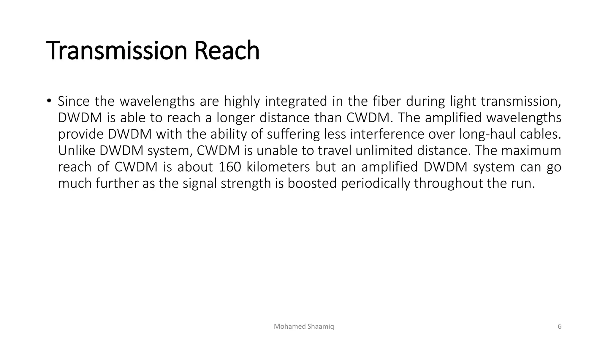 CWDM vs DWDM Technology | PPTX