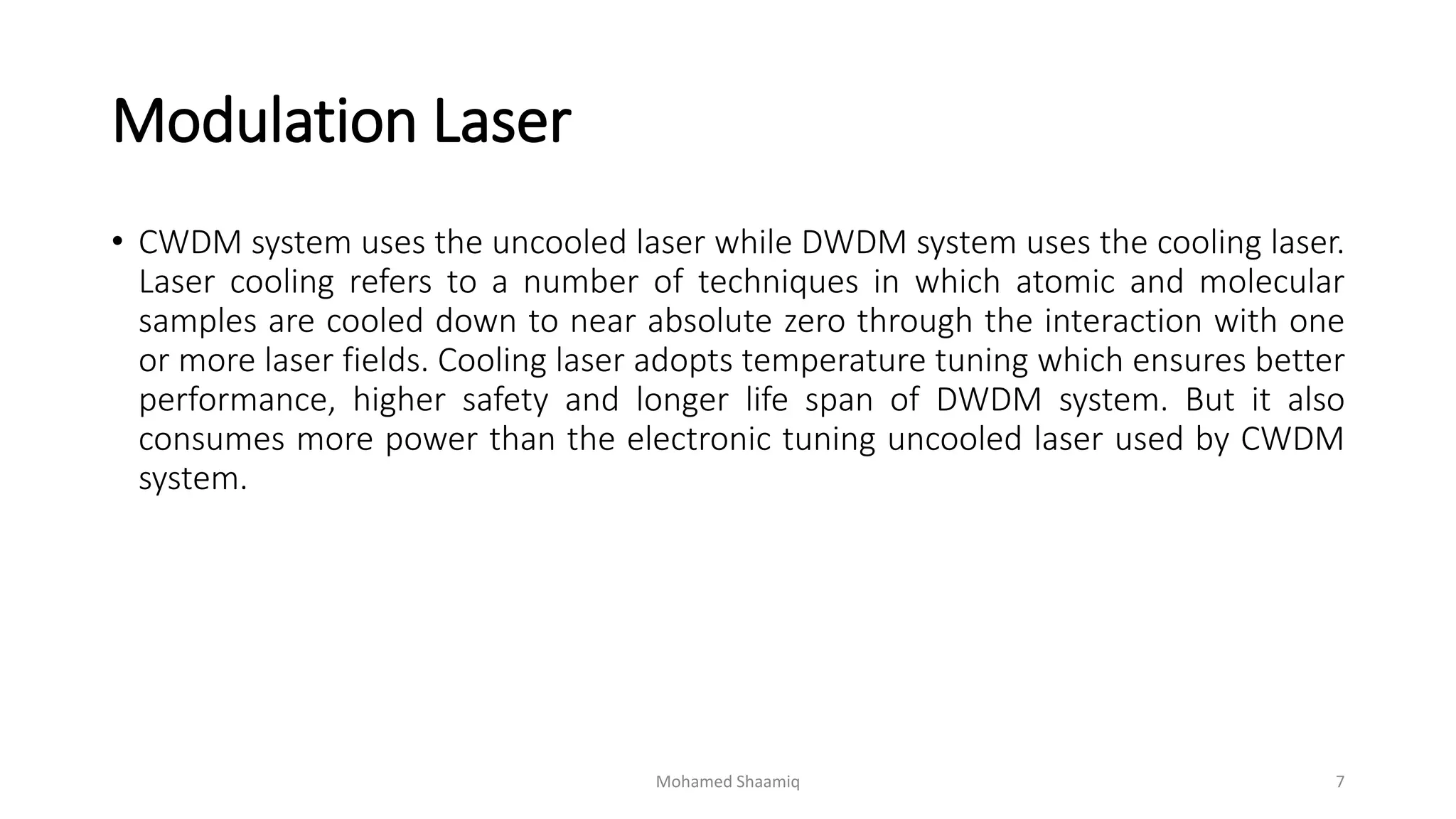 CWDM vs DWDM Technology | PPTX