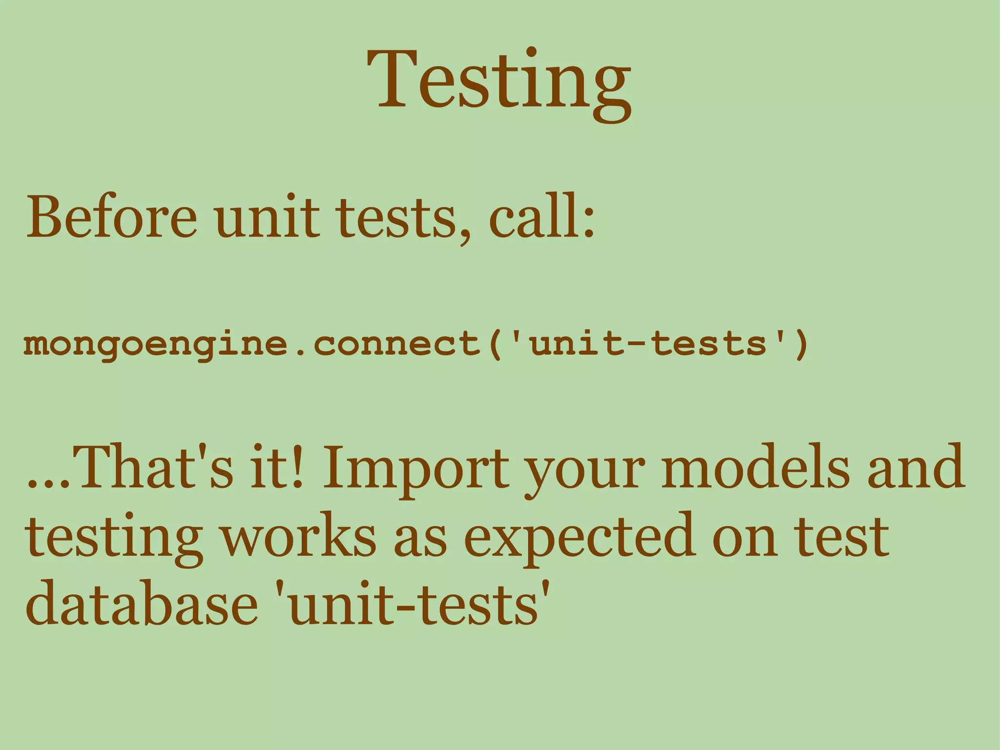 Django and Mongoengine | PPT
