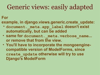 Django and Mongoengine | PPT