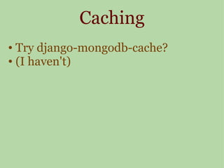Django and Mongoengine | PPT