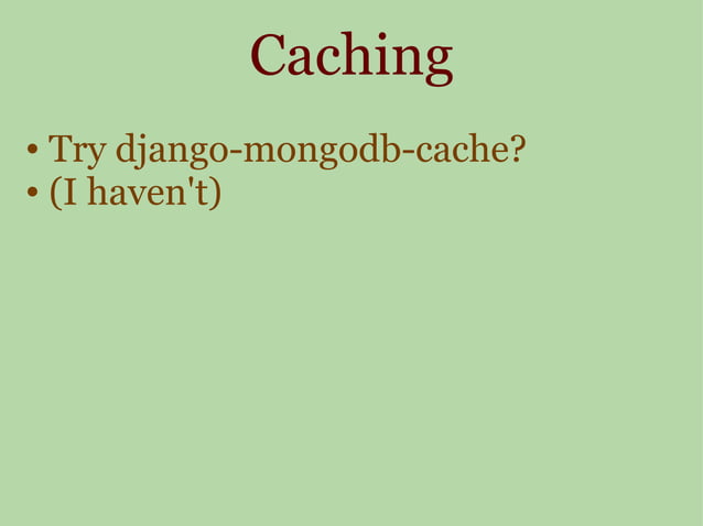 Django and Mongoengine | PPT