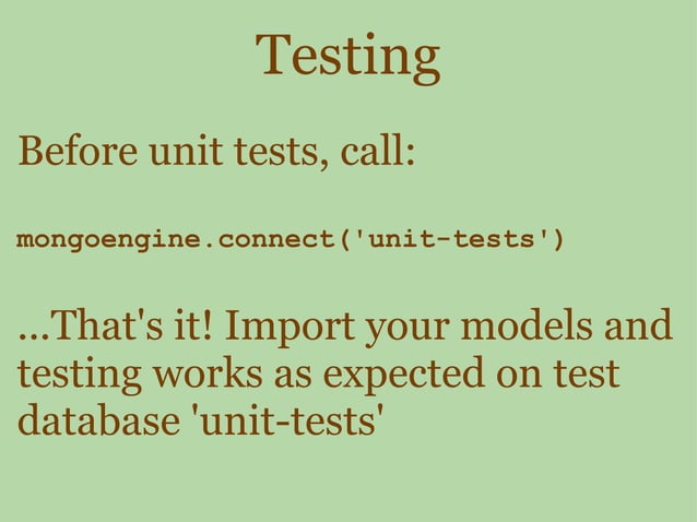 Django and Mongoengine | PPT