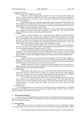 Oversampling technique in student performance classification from engineering course | PDF