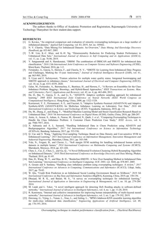 Oversampling technique in student performance classification from engineering course | PDF