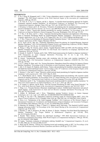 Source side pre-ordering using recurrent neural networks for English-Myanmar machine translation ...