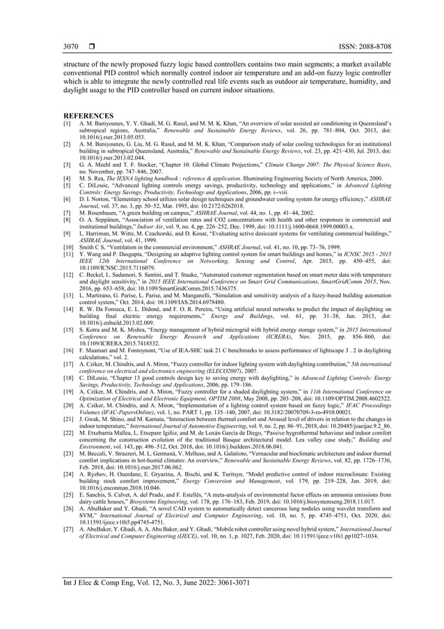 Functions of fuzzy logic based controllers used in smart building | PDF | Indoor Environmental ...