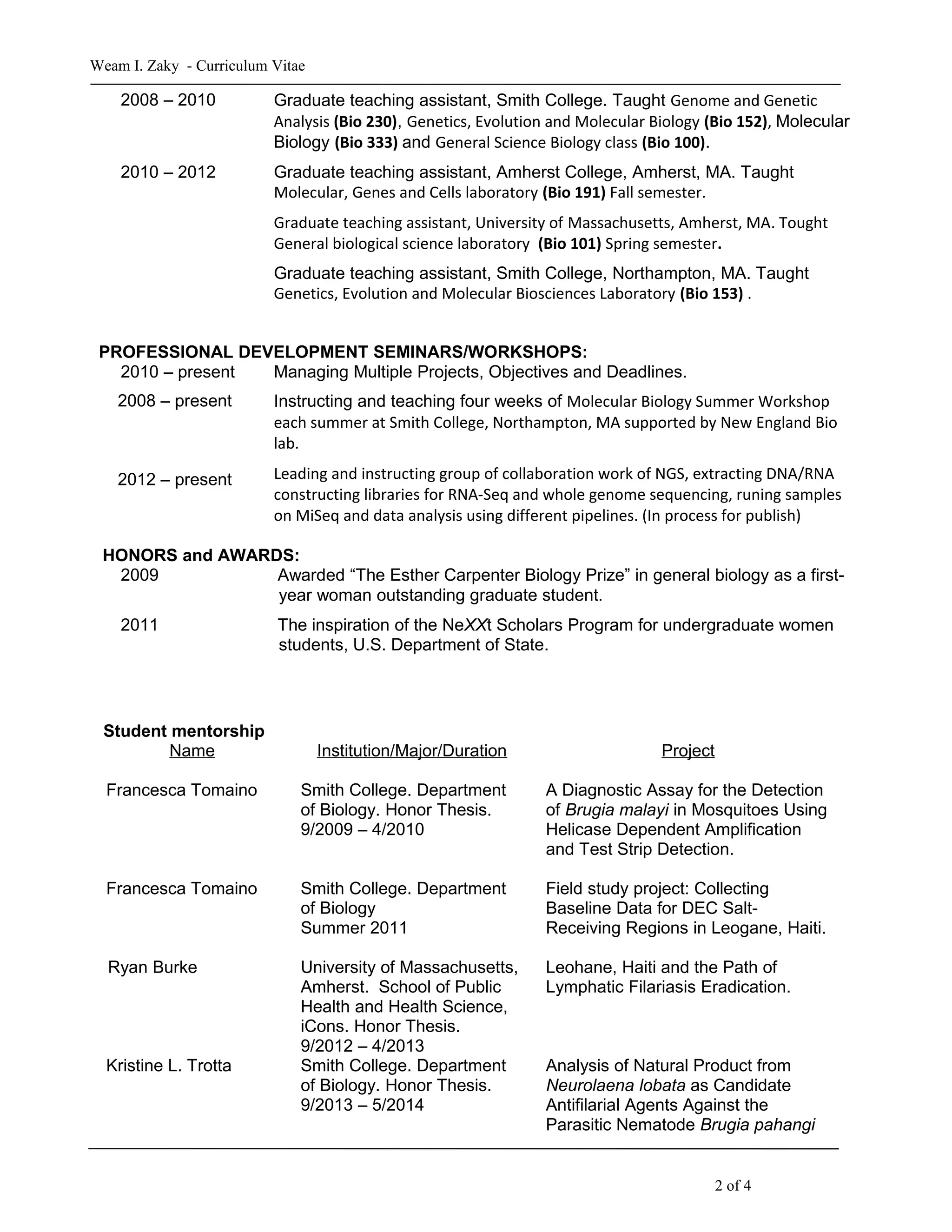 Zaky-Curriculum Vitae, 2015 | DOC