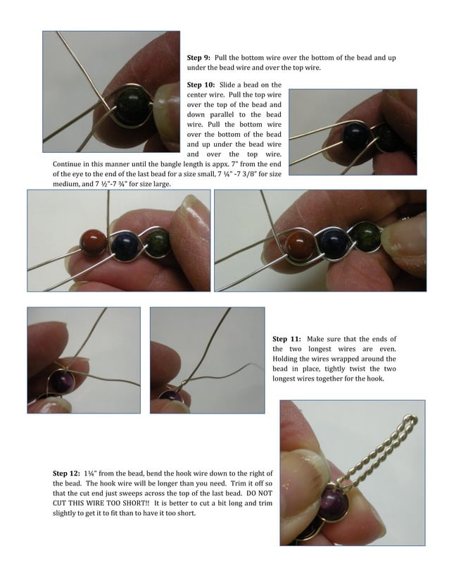 Easy Wire and Bead Braided Bracelet Tutorial | PDF