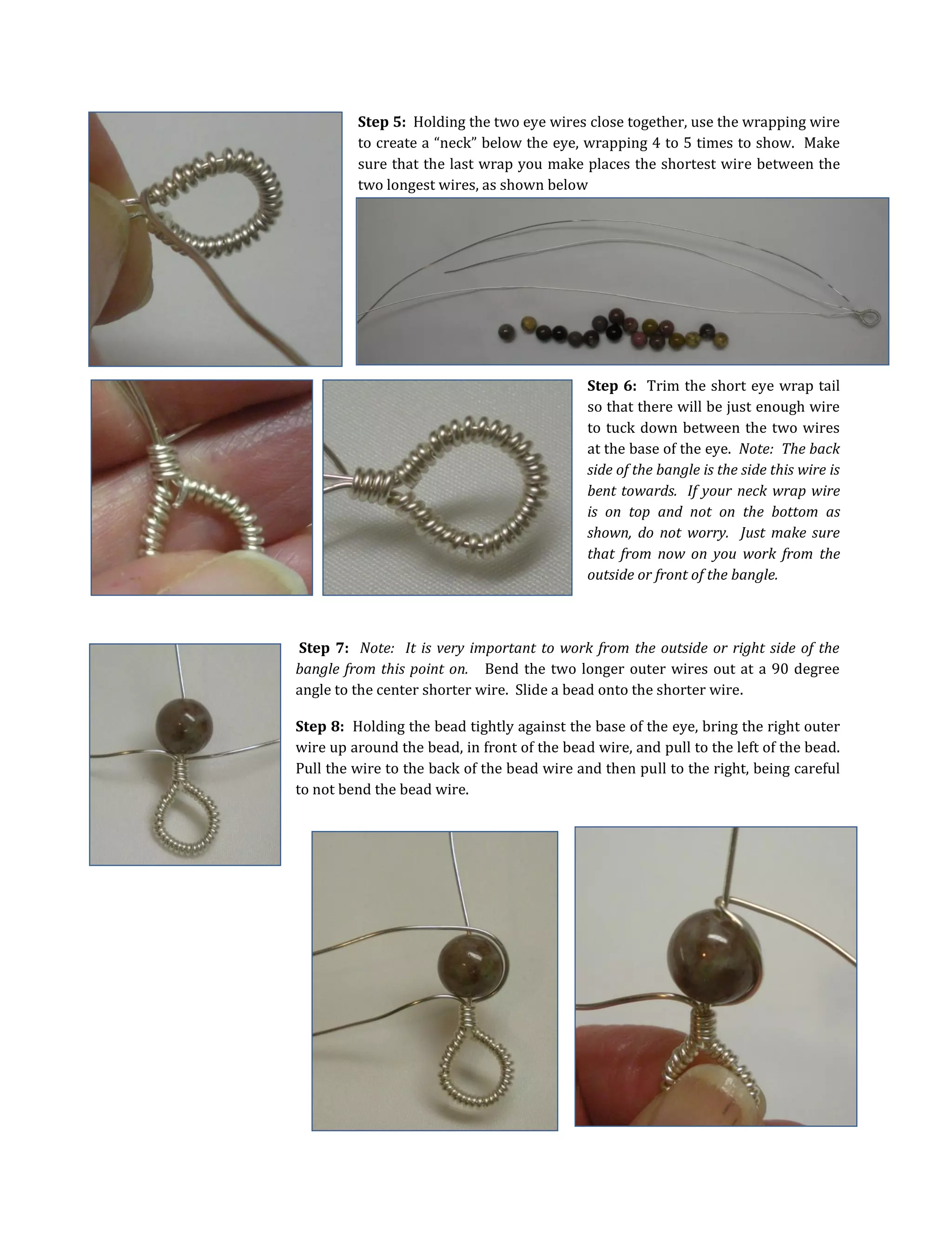 Double Wrap Wire Bangle Bracelet Tutorial | PDF