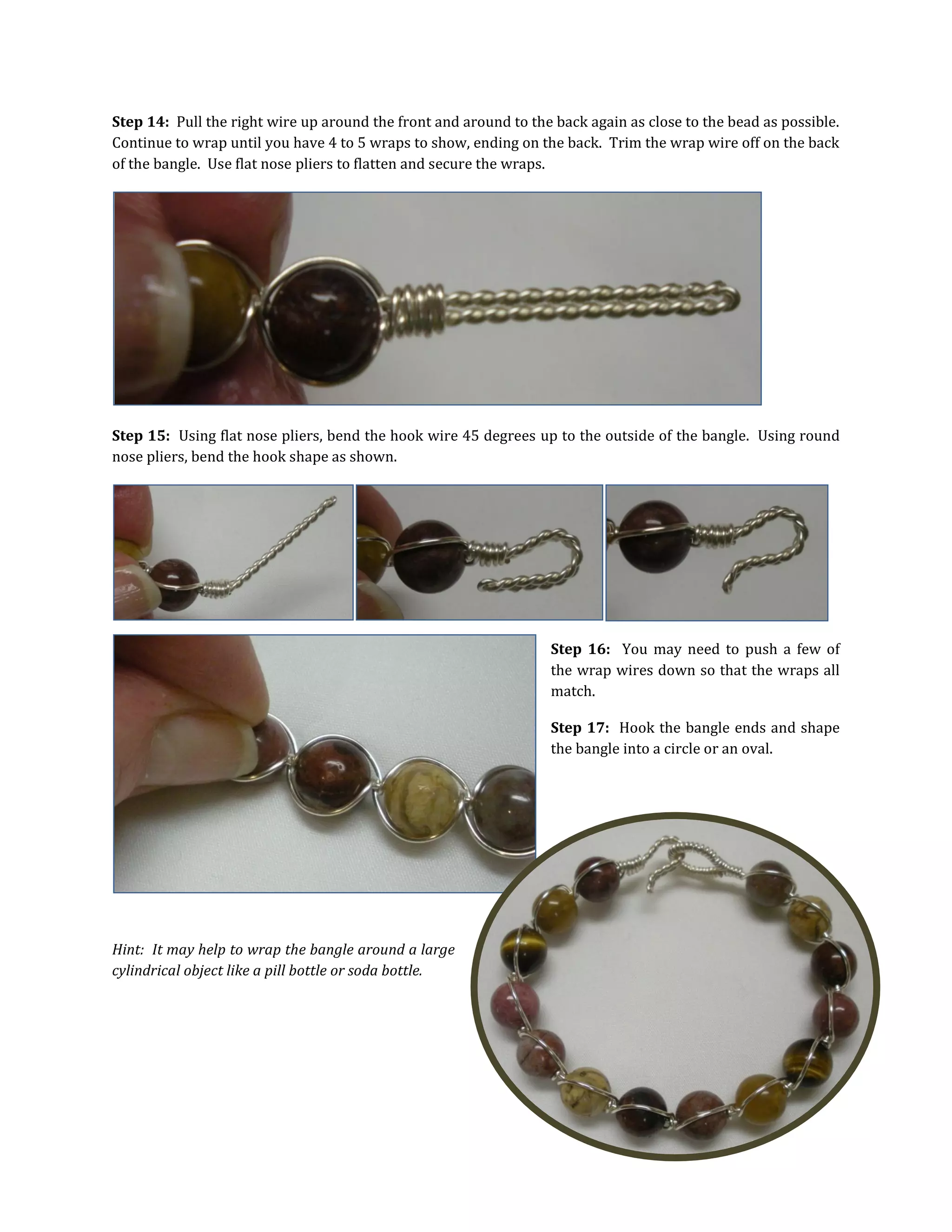 Double Wrap Wire Bangle Bracelet Tutorial | PDF