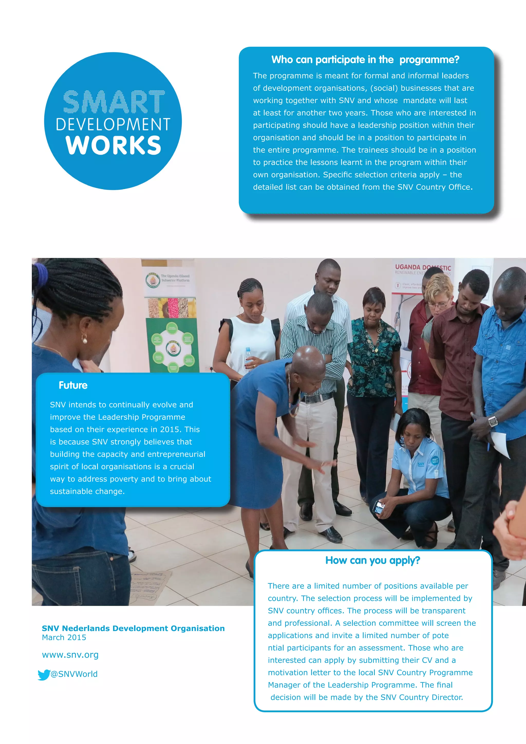 Flyer Leadership Enhancement Action Programme LEAP+ SNV Netherlands ...