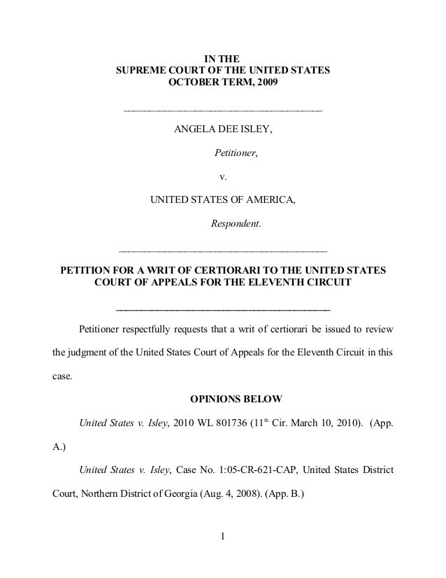 Petition for Writ of Certiorari