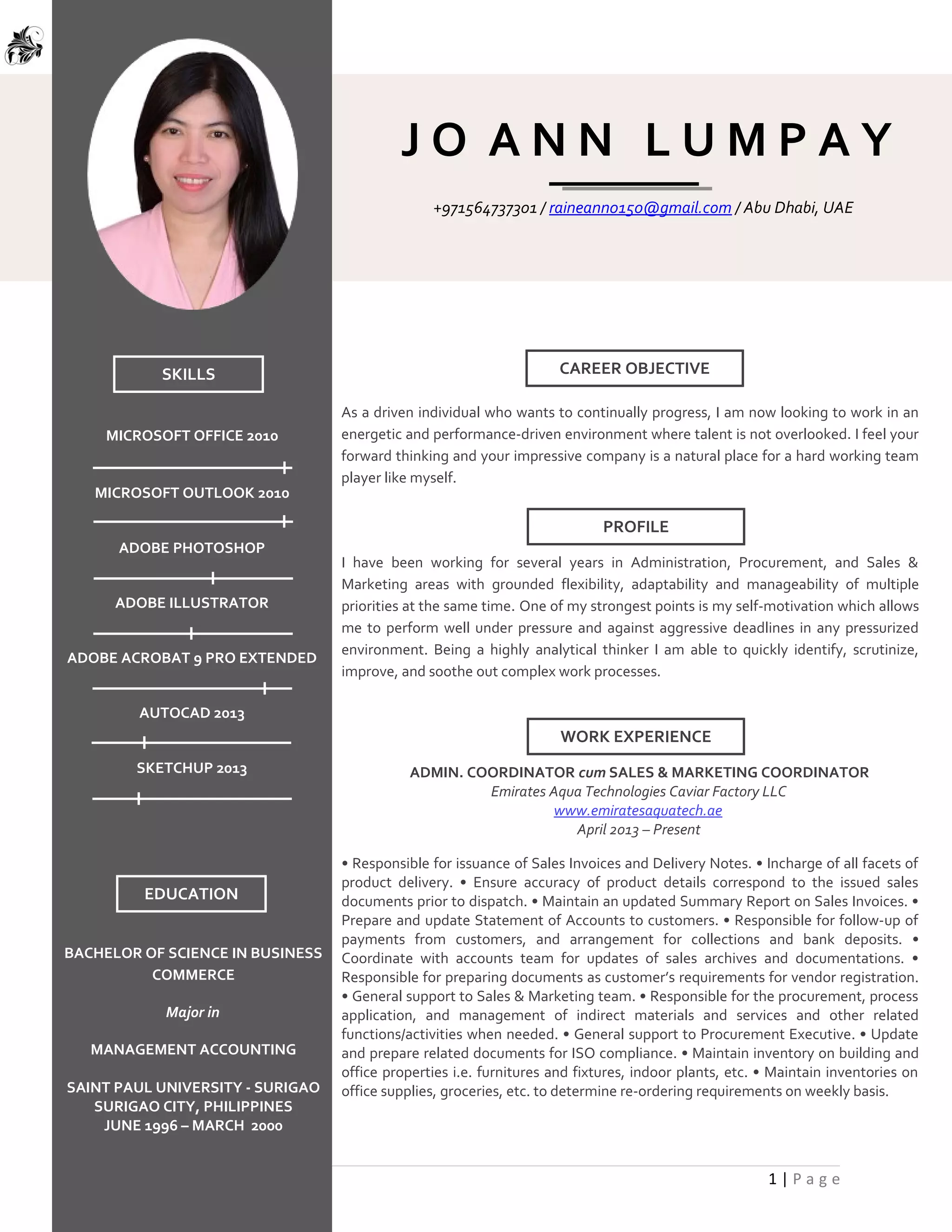 JO ANN CV 2015 | PDF