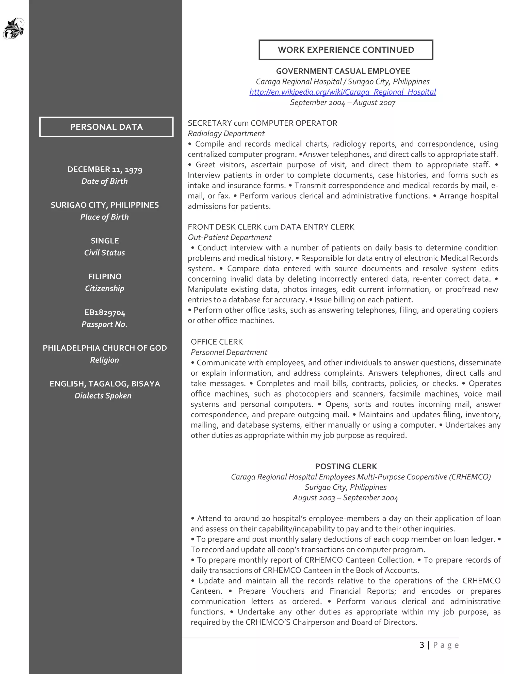 JO ANN CV 2015 | PDF