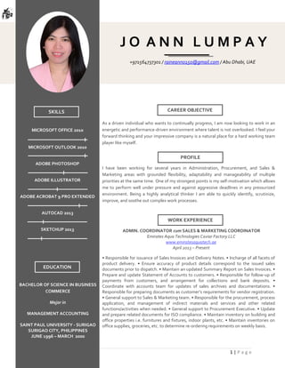 JO ANN CV 2015 | PDF