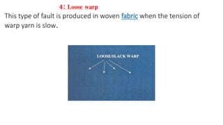 Major defects of woven fabric. | PPTX | Needlework | Arts and Crafts