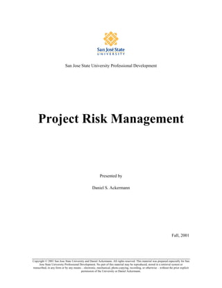 Project Risk Management Handbook | PDF