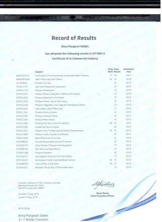 Cert III Commercial Cookery | PDF